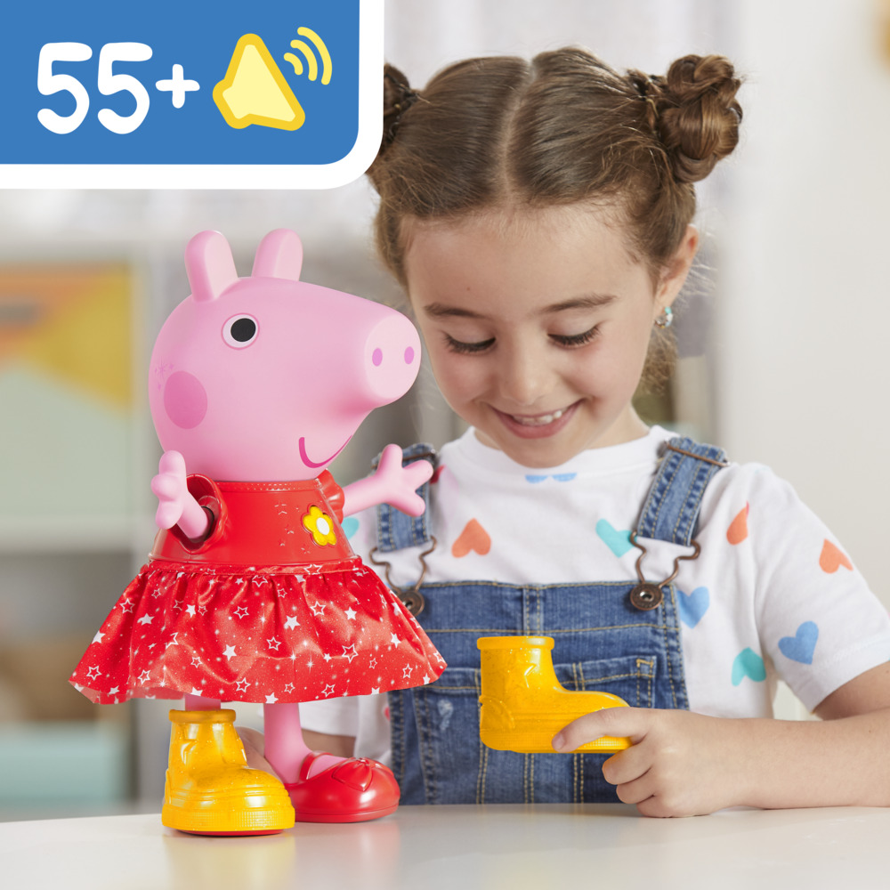 Peppa Pig Toys Peppa’s Muddy Puddles Party Doll, Musical Toys for Girls ...