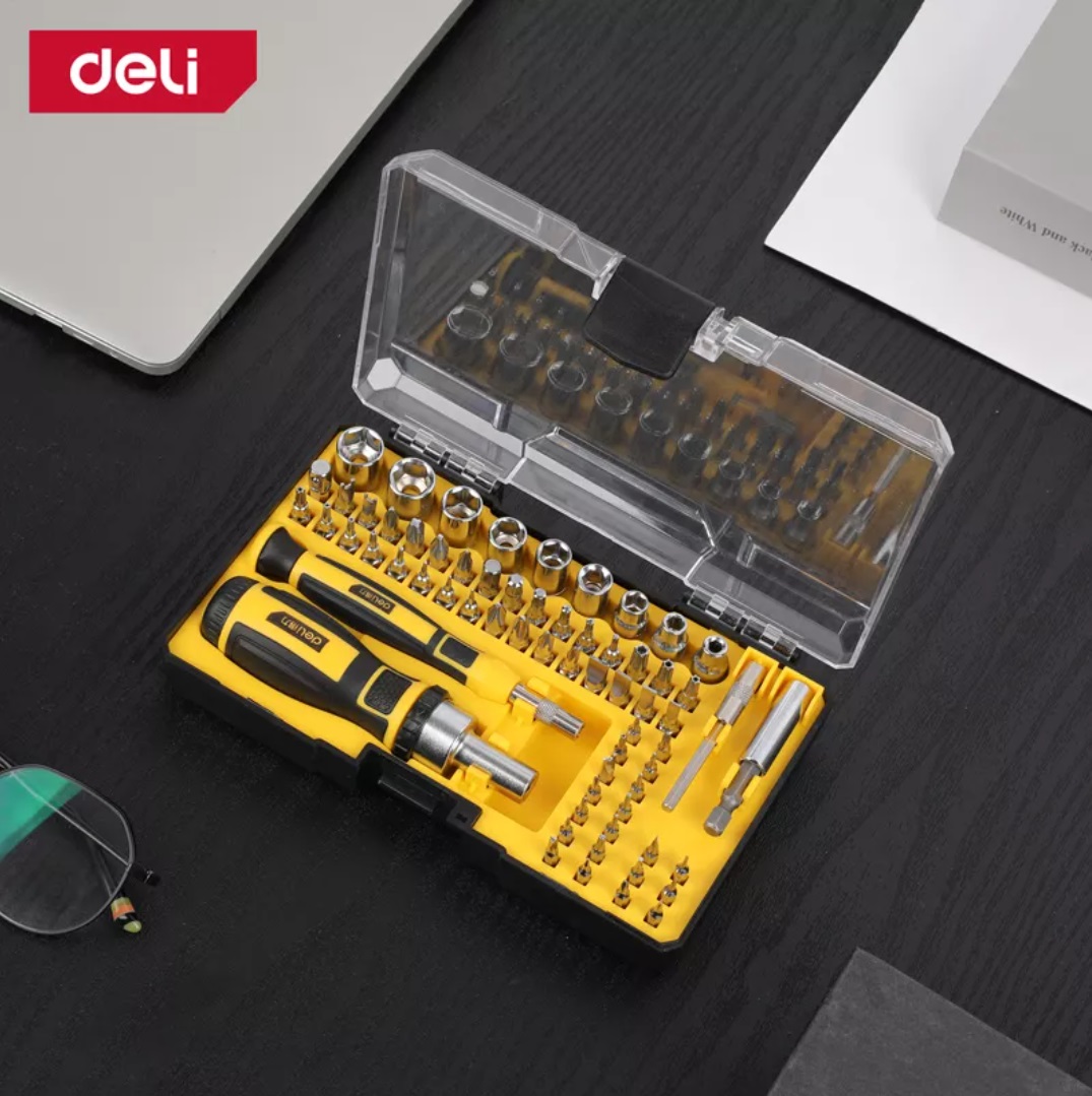DELI 65pcs Precision Screwdriver Set DL3565 Multi-purpose Ratchet ...