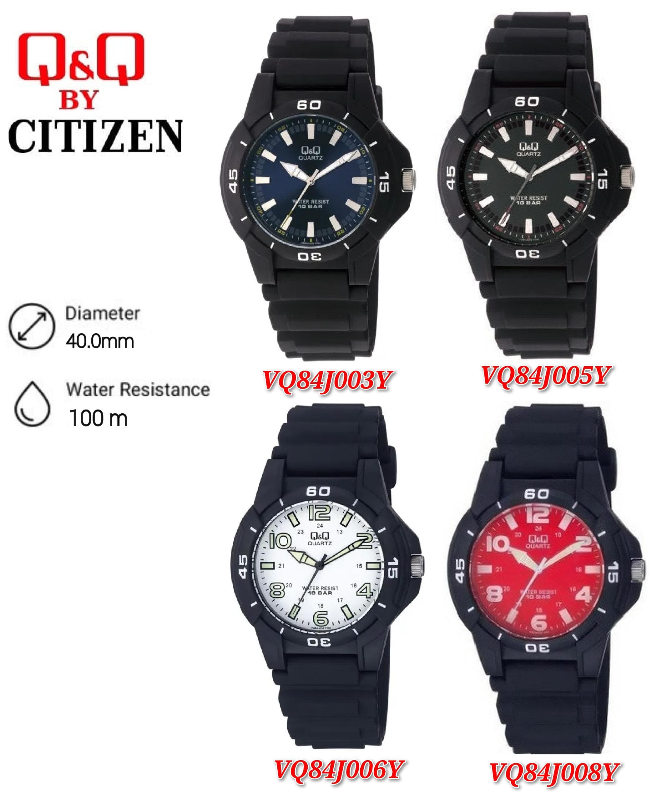 Q&Q Watch by Citizen Sports Analog VQ84 - For Men | Shopee Malaysia