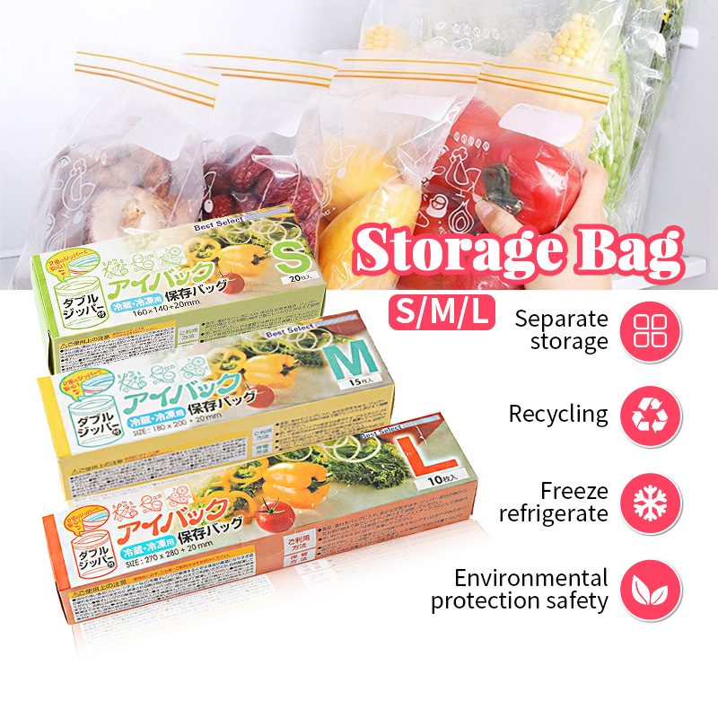 Food Freezer Bag Zip Lock Food Bag Transparent Resealable Storage ...