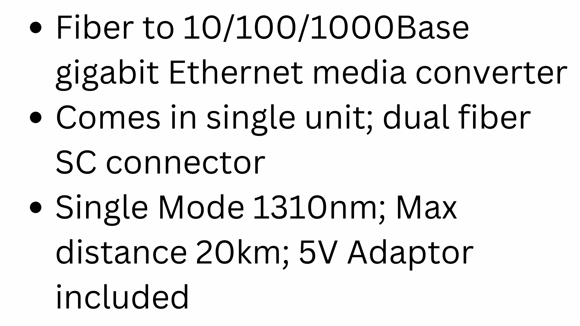 Media Converter Singlemode Fiber to RJ45 Cat6 Gigabit Ethernet TX RX ...