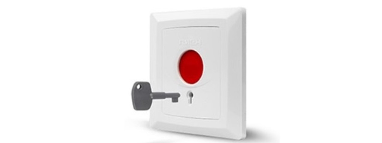 Wired Burglar Alarm ABS Emergency Panic Button 3"x3" Faceplate 85x85x33 ...