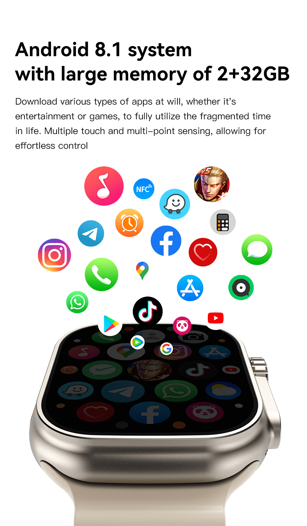 Maxwear 5G A10Pro smart watch with Camera 64GB amoled google app gps ...