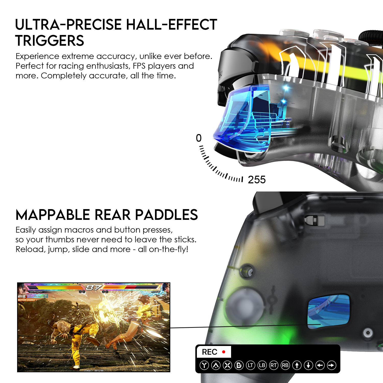 Fantech WGP14v2/WGP16 Wireless Gamepad–Hall Effect, Touchpad, Bluetooth ...