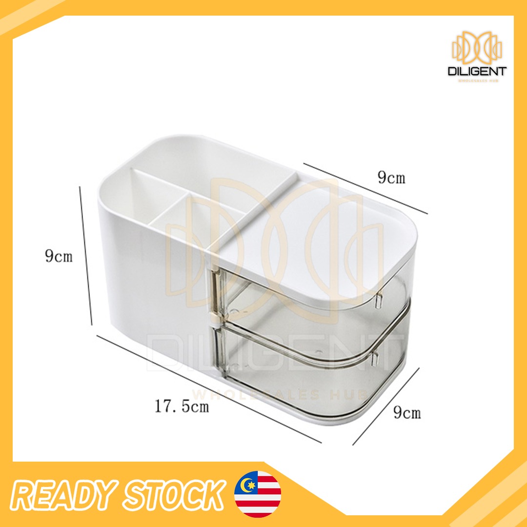 【D345 READY STOCK】Rotating Drawers Storage Box Multipurpose Desk ...