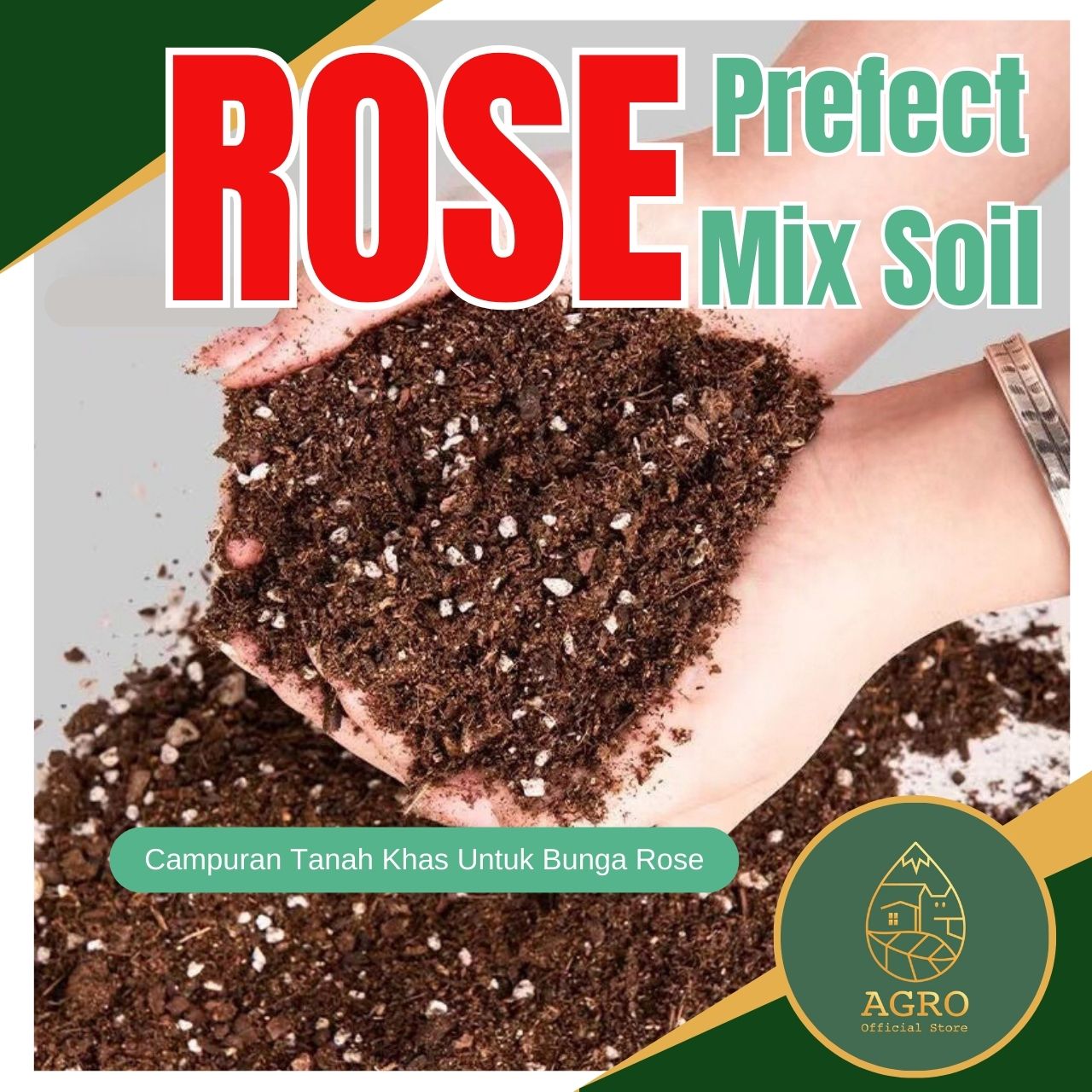Agro Rose Potting Mix 7L Tanah Organik Pokok Bunga Ros Special Untuk ...