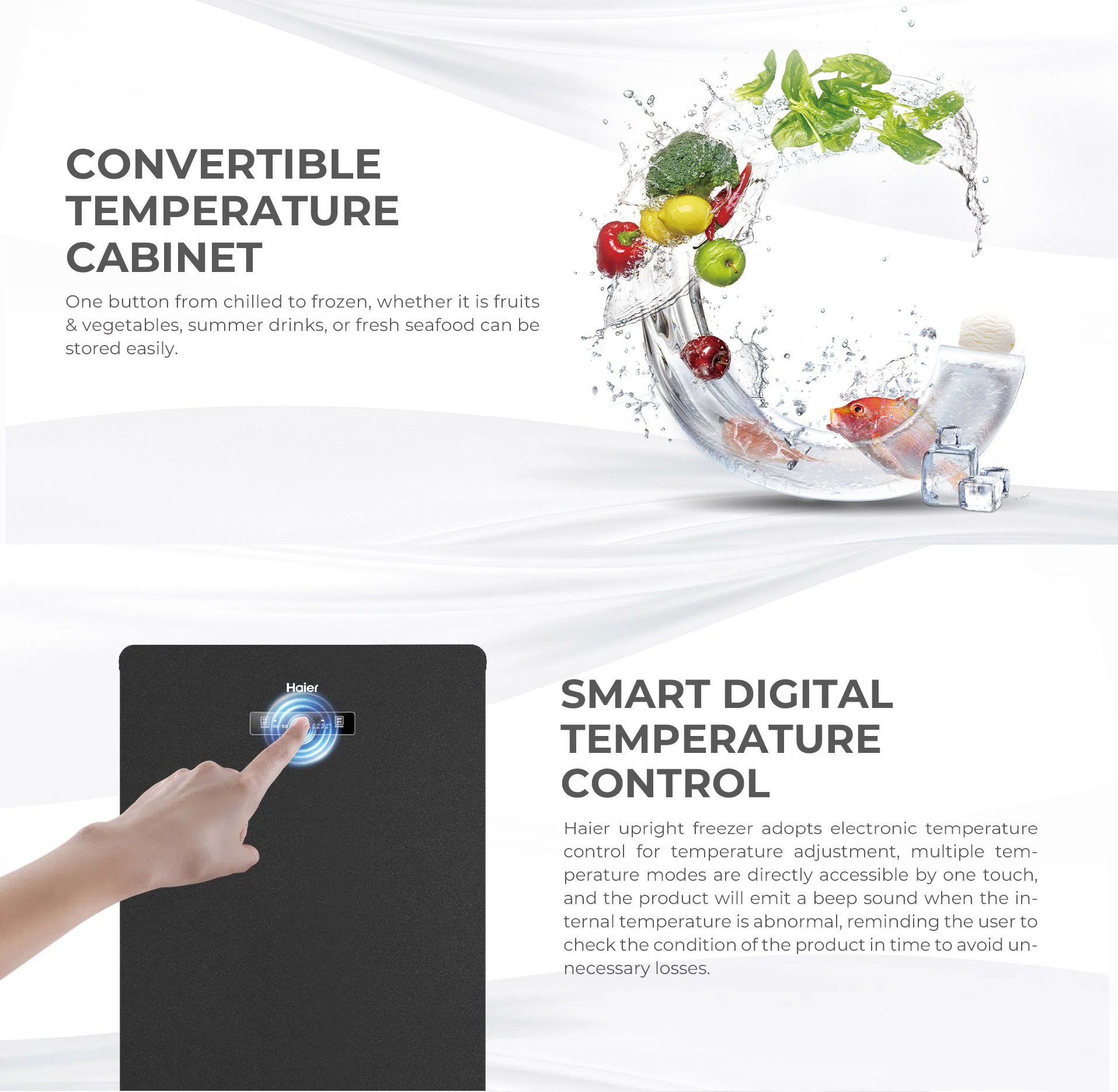 Haier Upright Freezer (Freezer Fridge) | HUR-181NE PUF-1350D (1 Door ...