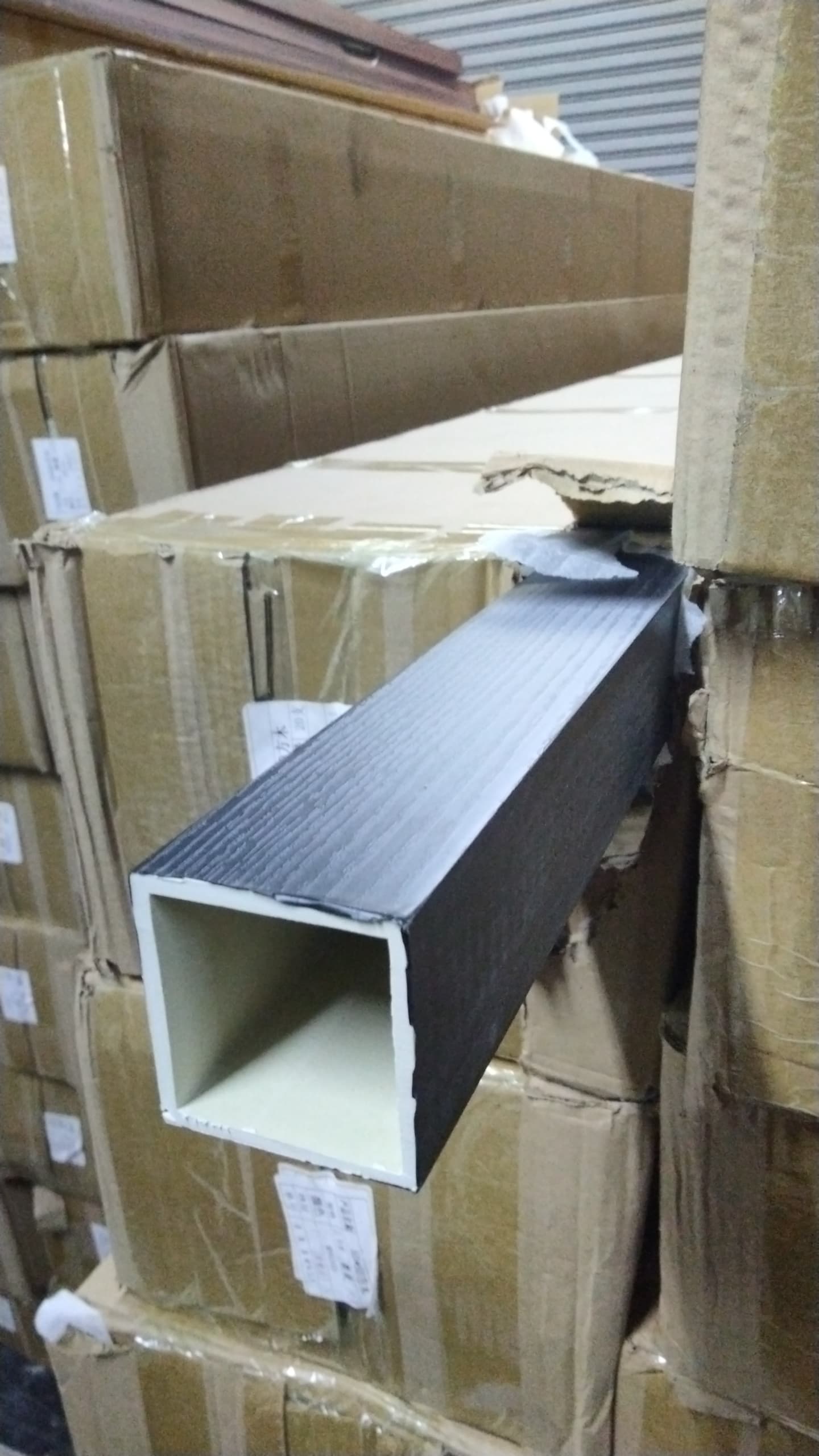 Bulk 8pcs WPC Column Divider Tube Corner L Wall Flutted Vinyl Floor ...