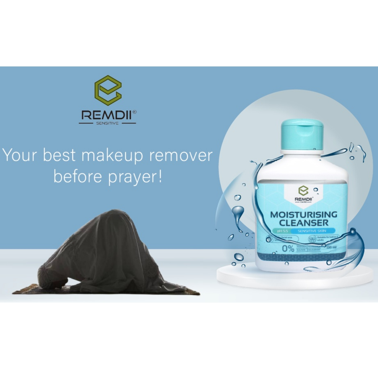 Remdii Sensitive Moisturising Cleanser | Suitable for Baby (135ml ...
