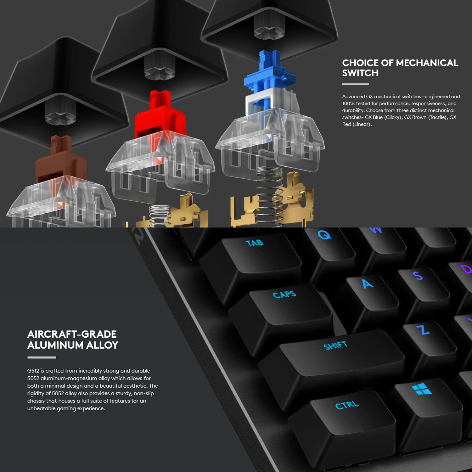 Logitech G512 Carbon Lightsync RGB Wired Mechanical Gaming Keyboard ...