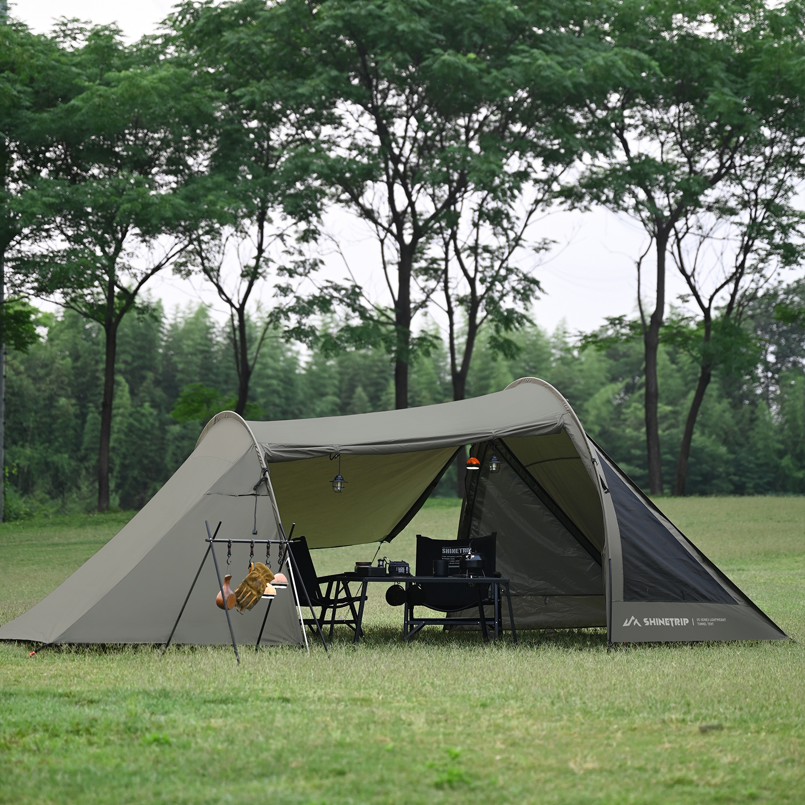 Shinetrip 05 Series Tunnel Tent 1 Room 1 Living Hall Extendable Tarp ...