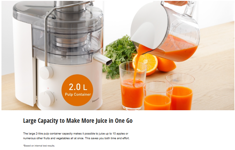 Panasonic Compact Juicer MJ-CS100WSK MJCS100WSK (400W) / MJ-CB100WSK 2 ...