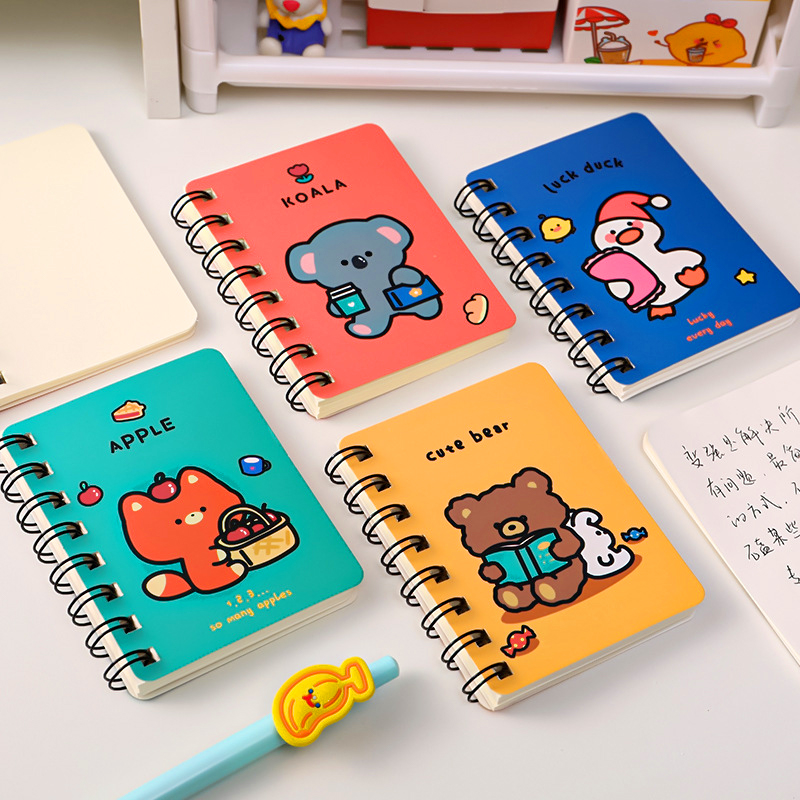 𝗘𝗬𝗘 𝗖𝗛𝗔𝗥𝗠𝗜𝗡𝗚 》 A7 Coil Cute Cartoon Notebook 80 Sheets Mini Pocket ...