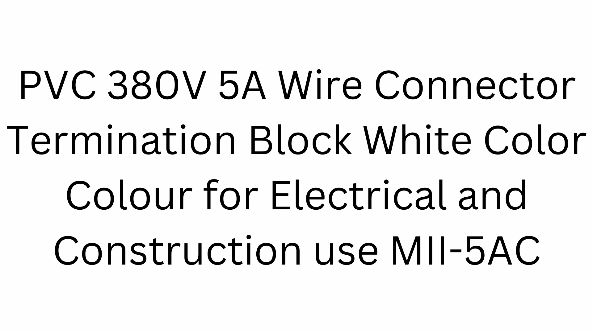 PVC 380V 5A Wire Connector Termination Block White Color Colour for ...