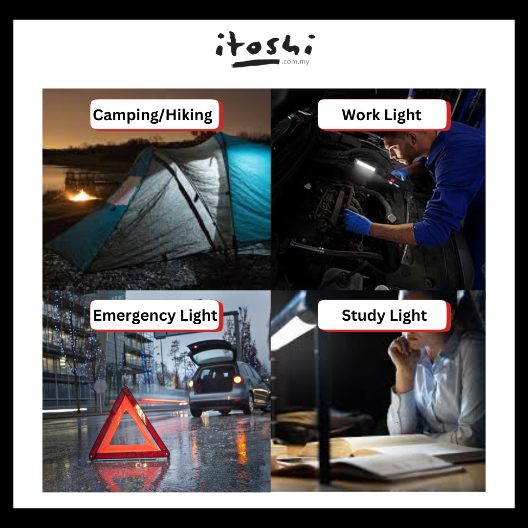 ITOSHI LED Portable Work Light Rechargeable Inspection Light Working ...