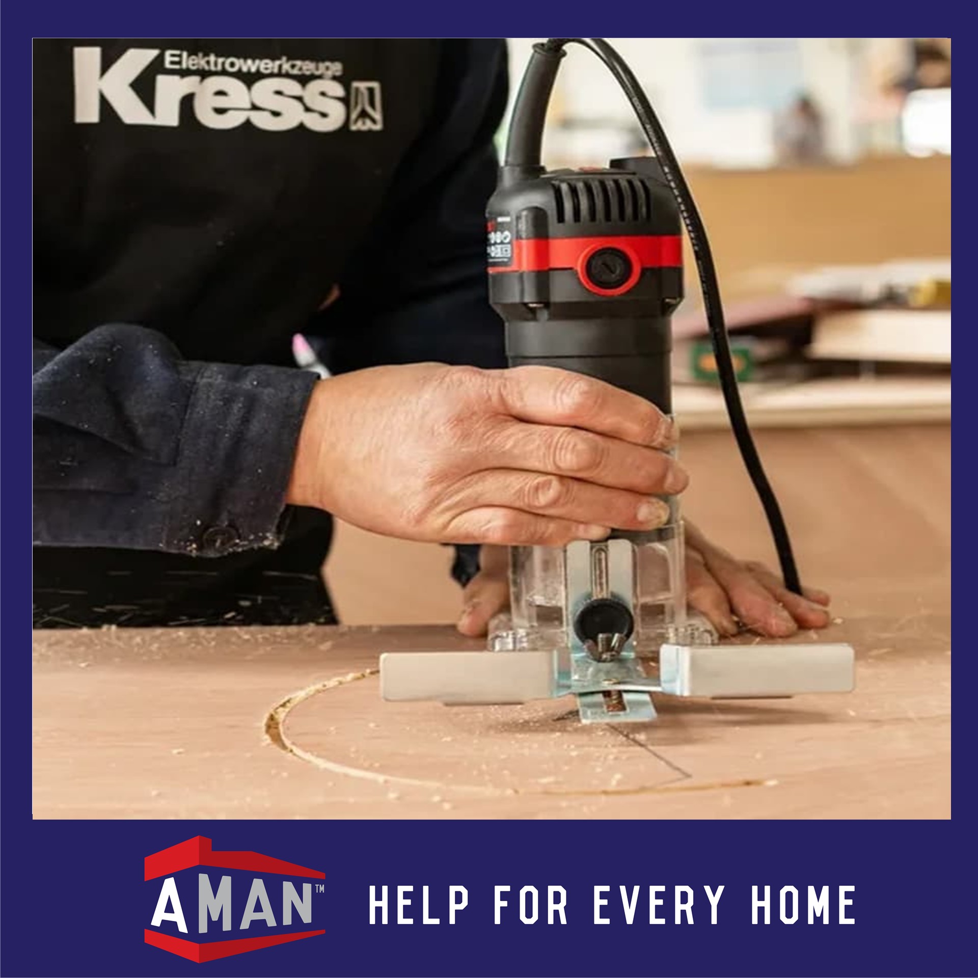 KRESS KU602 550W 6.35mm 1/4” Palm Router Wood Trimmer Router Machine ...