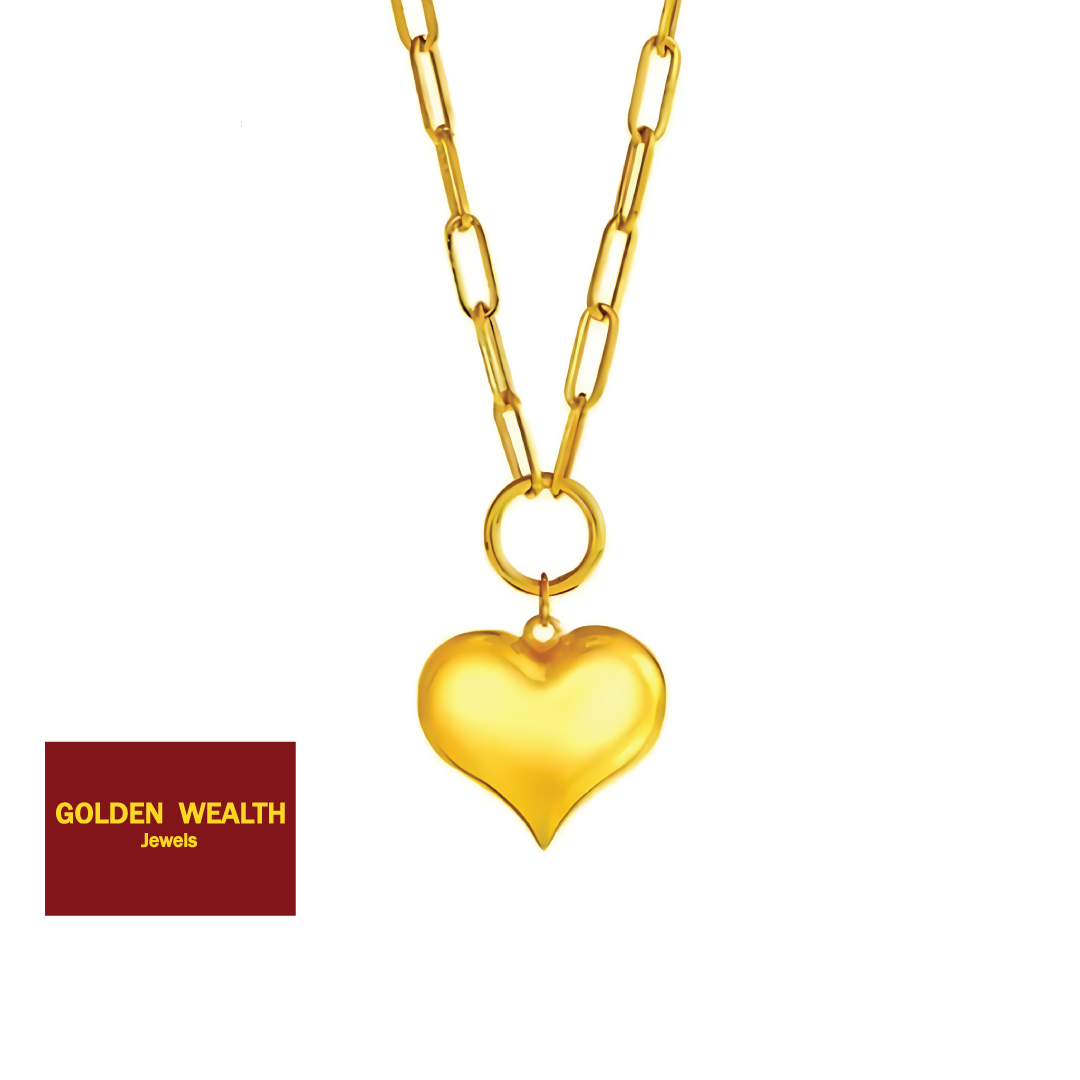 💯Exclusive Gold Chain 916/Rantai Leher Paper Clip Emas 916 | Shopee ...