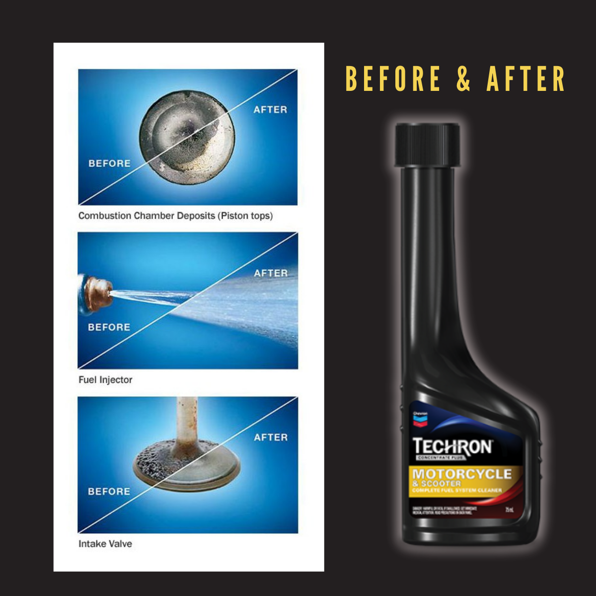CALTEX Techron Concentrate Plus For Motorcycle Fuel System Cleaner ...