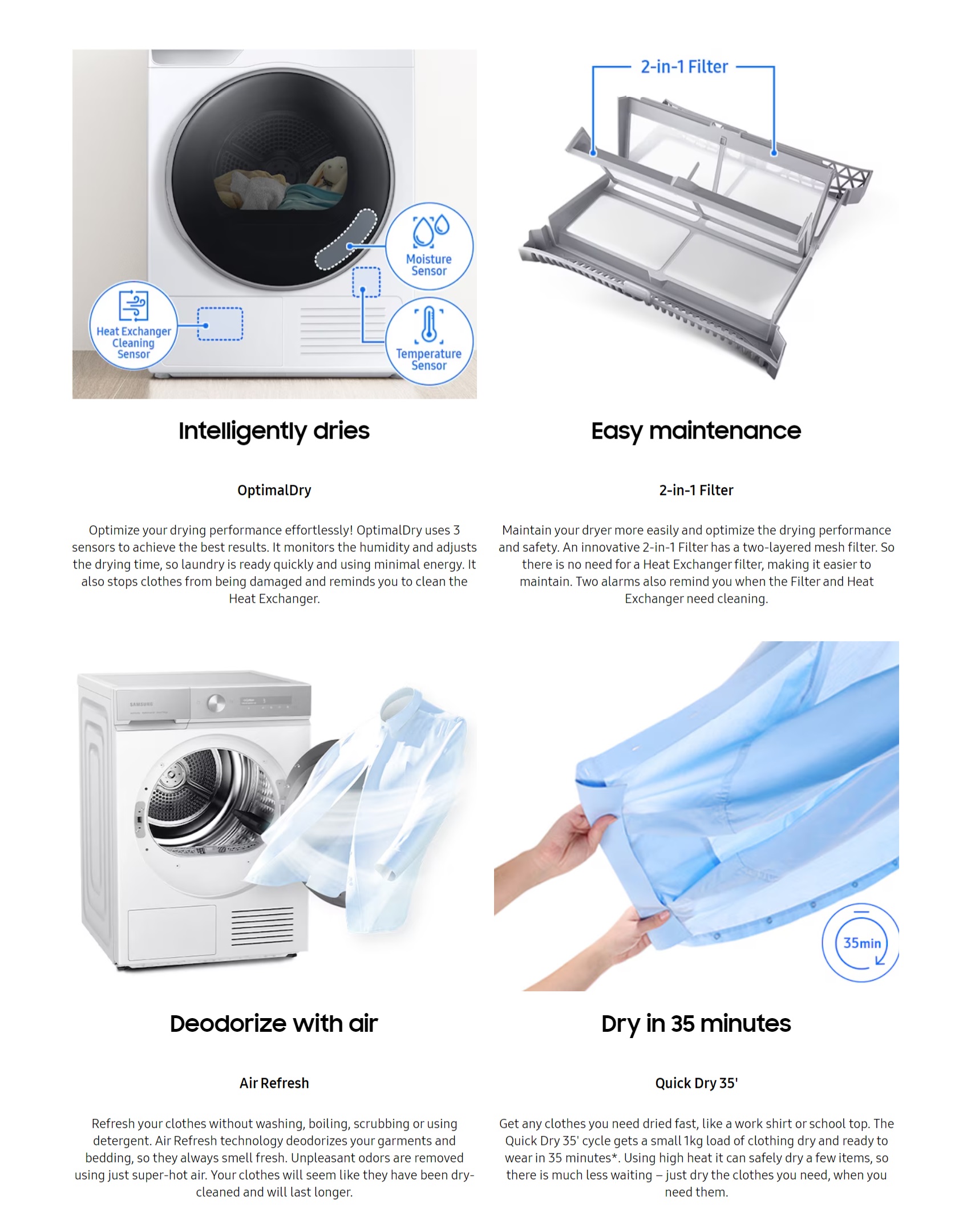 Samsung BESPOKE AI™ 10kg Inverter Heat Pump Dryer | DV10BB9440GBFQ (Tumble Dryer Mesin Pengering ...