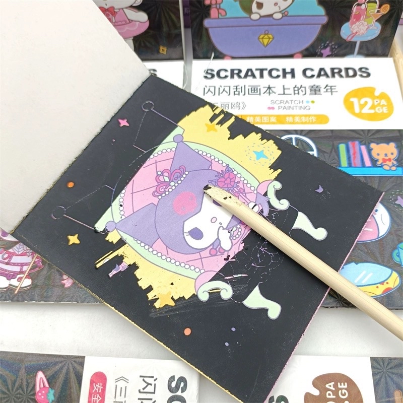 Glitter Scratch Note Pad Scraping Paper Colorful Scraping Painting ...