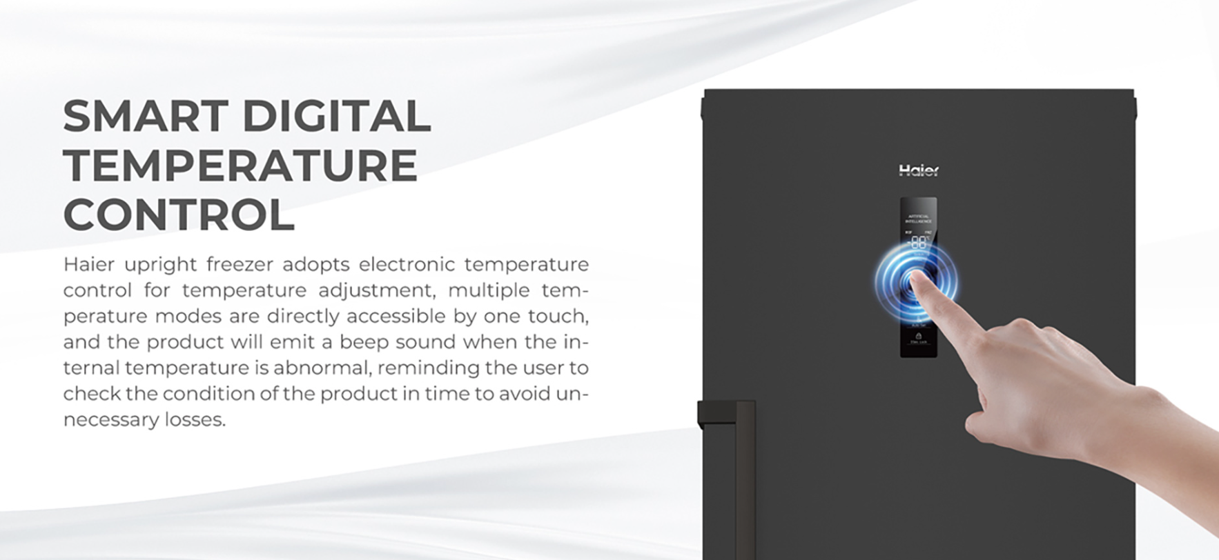Haier 1 Door Frost Free Upright Freezer with Digital Temperature ...