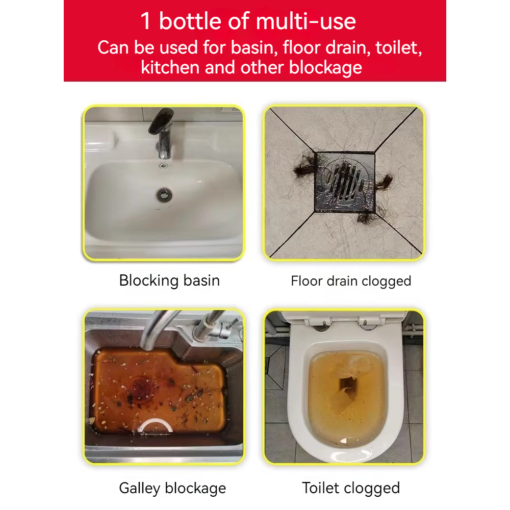 SUPER CLOG REMOVER TOILET KITCHEN DRAIN PIPES BASIN CLEAN POWDER / RED ...