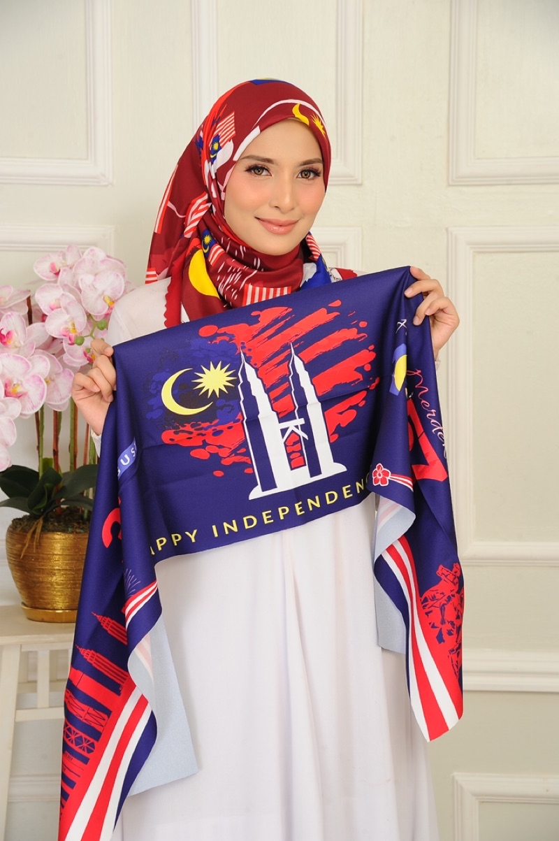 Mafla Merdeka Scarf Dewasa Viral Merdeka 2024(58 inches long 12 inches width) | Shopee Malaysia