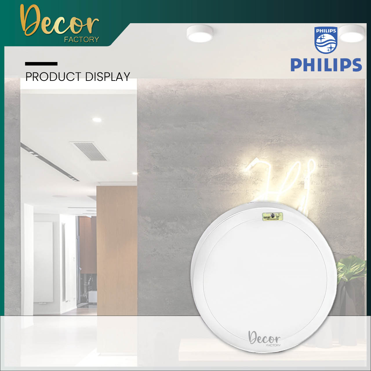 PHILIPS Meson LED Surface Downlight 59472 59474 7" 9" 17w 24w LED ...