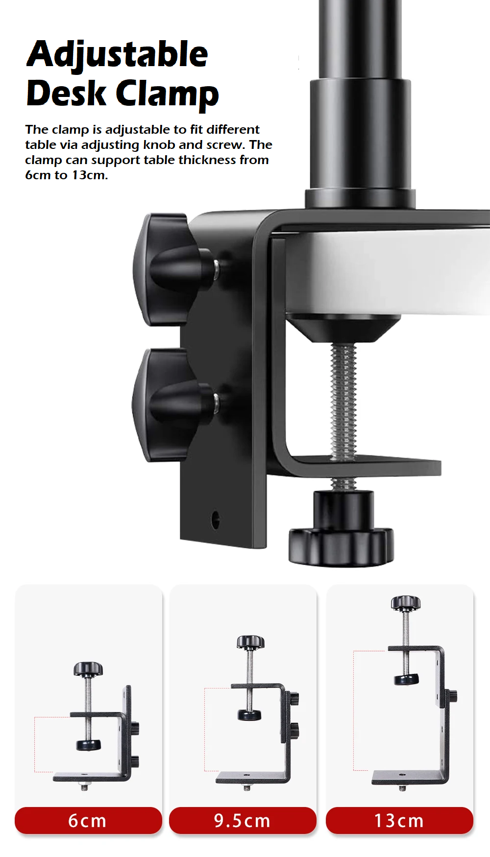 Tripod Clamp Desk Mount Light Stand Table Stand Tabletop Bracket Stand ...