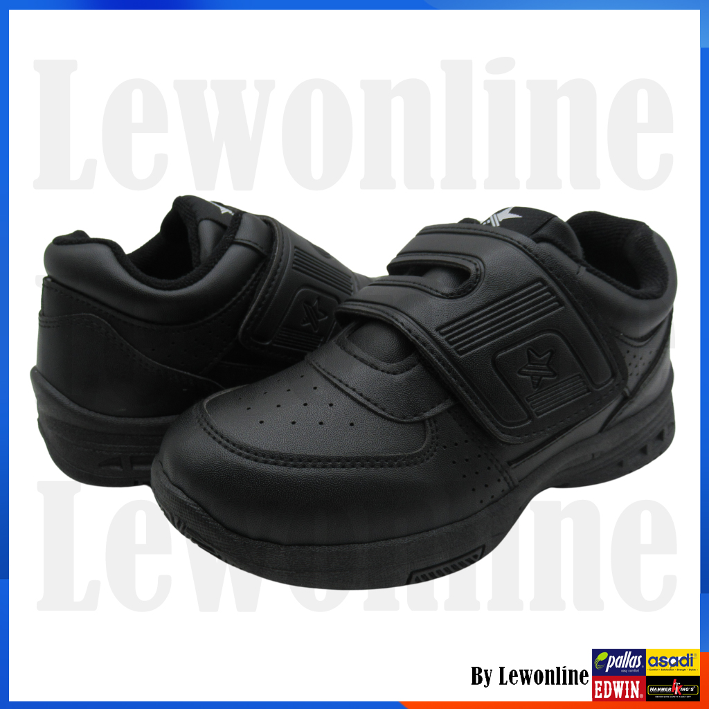 All America Kasut Sekolah Hitam 4916 (Waterproof)| Black School Shoes ...