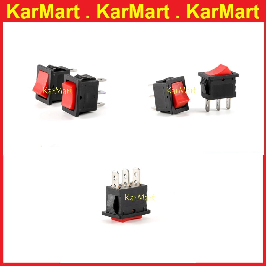 3 Pin Rocker Switch On/Off Mini Power Switch 3A 250V 6A/250V 10A 125V ...