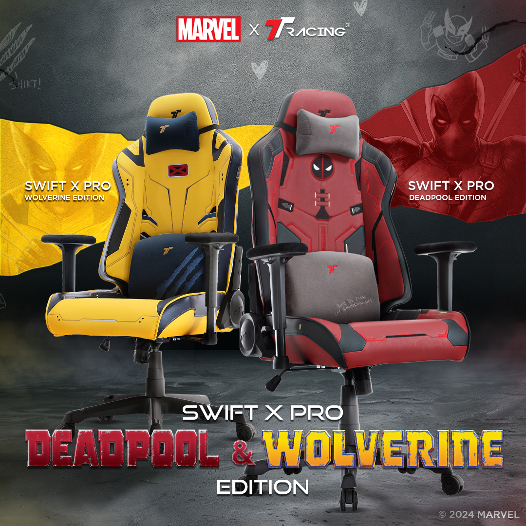 TTRacing Swift X Pro Deadpool Wolverine Edition Gaming Chair Office ...