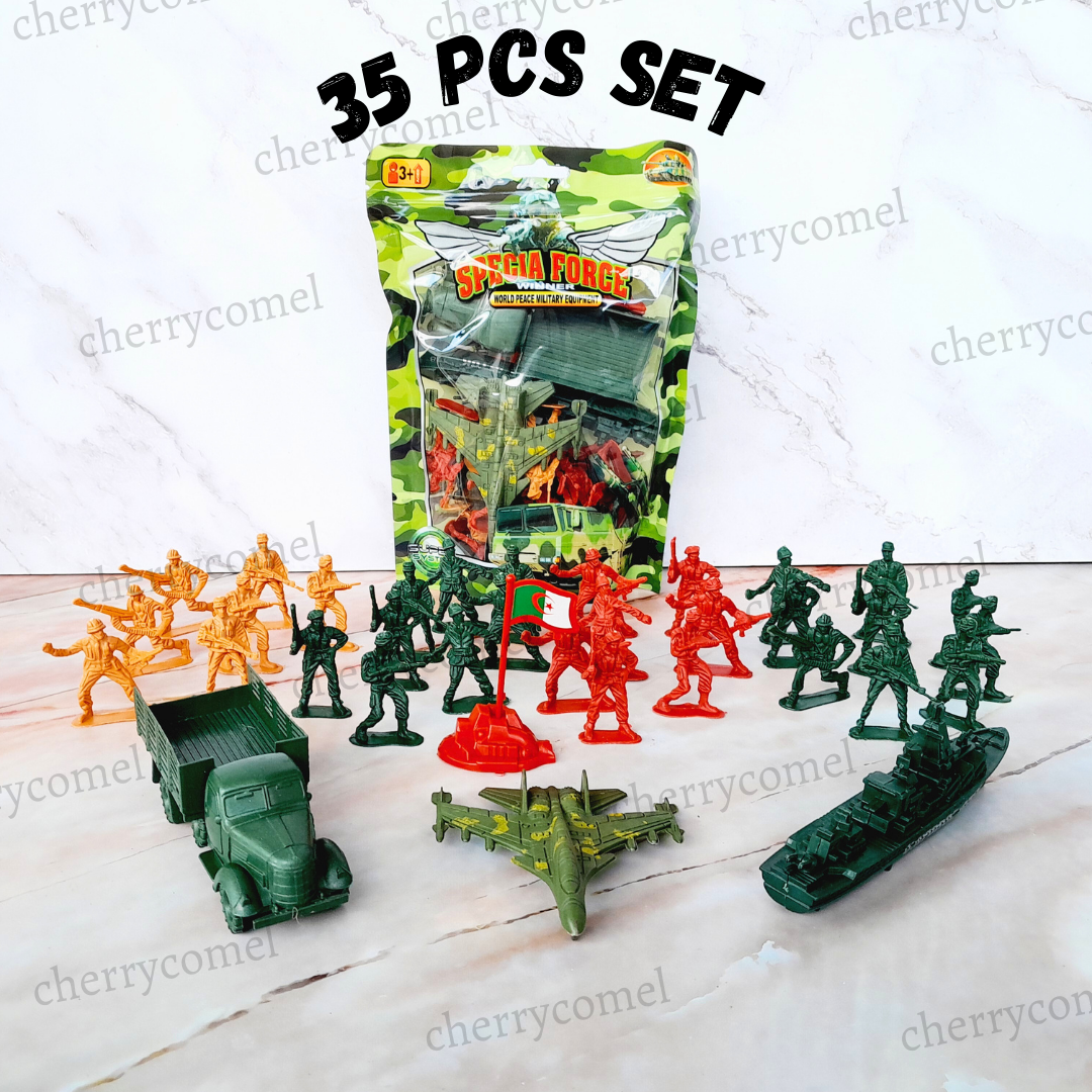 35 Pcs Set Military Army Toys Mainan Askar Soldier Combat War Toy ...
