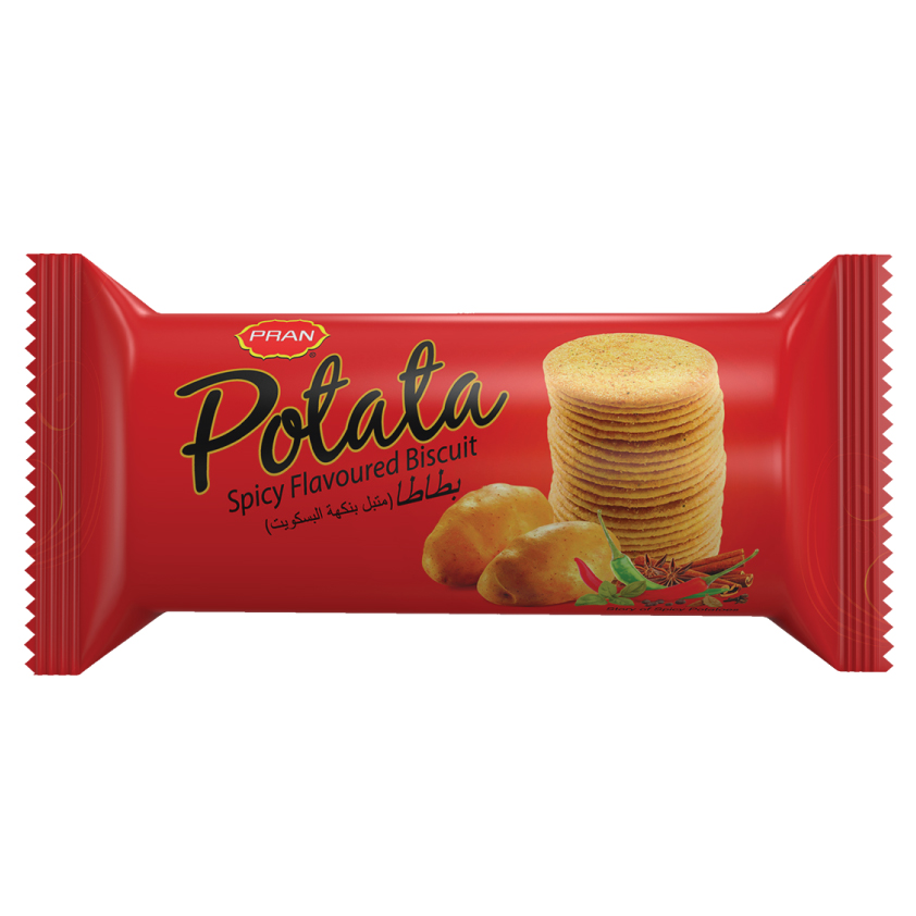 PRAN POTATA BISCUITS ORIGINAL/BBQ/CREAM ONION/SPICY 50/100 GM | Shopee ...