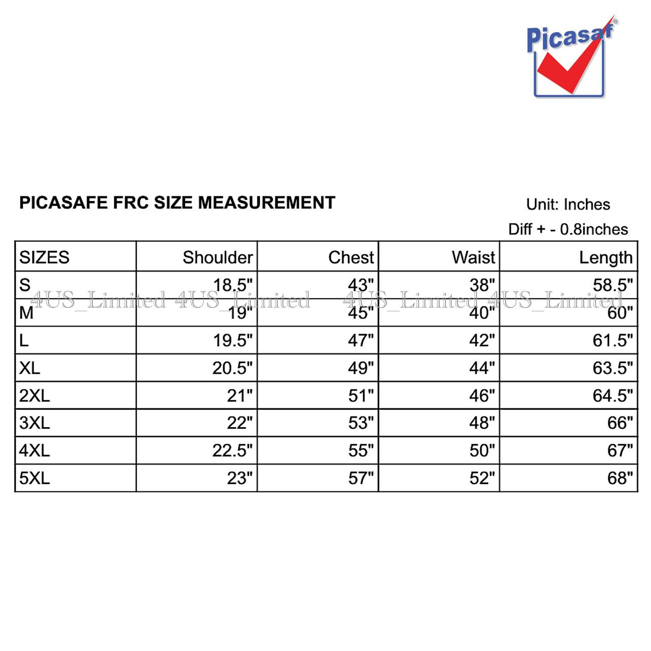 PICASAFE FIRE RETARDANT COVERALL FRC (SIRIM) -PPE SAFETY COVERALL(FRC ...