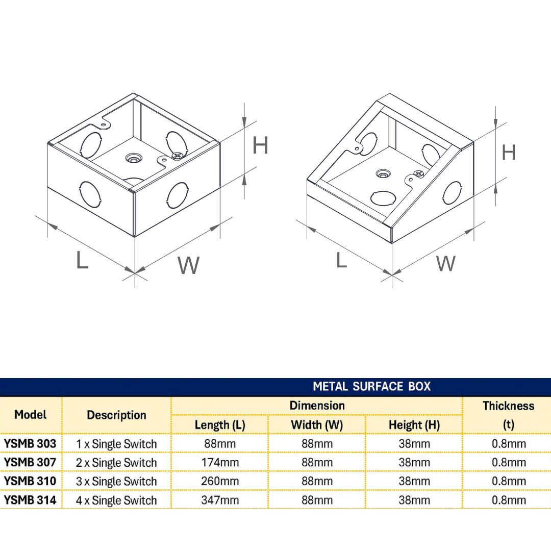 Heavy Duty Metal Switch Box Junction Box Angle Floor Box Electrical ...
