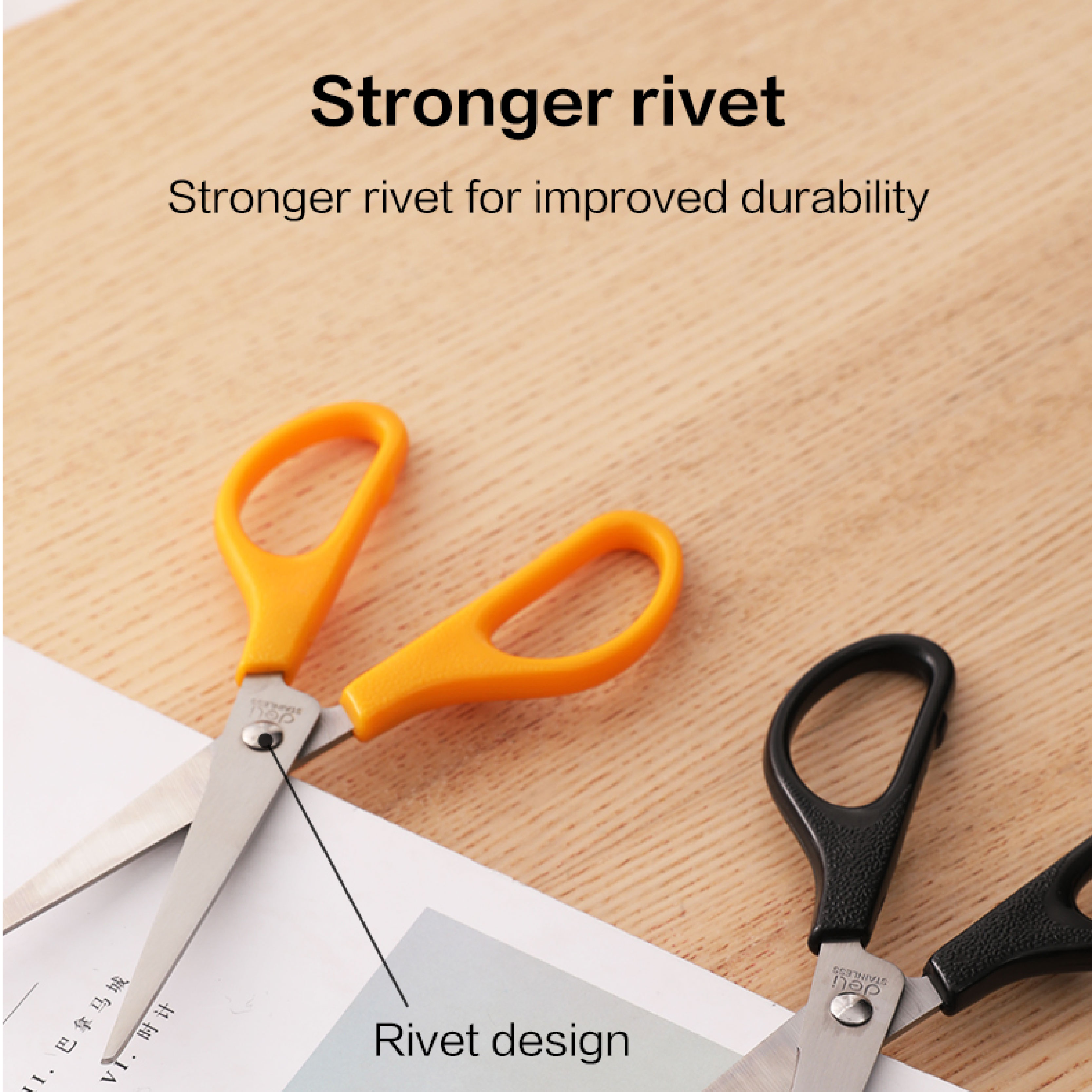 Deli Scissors Portable Scissors Extension Handle E0603 | Shopee Malaysia