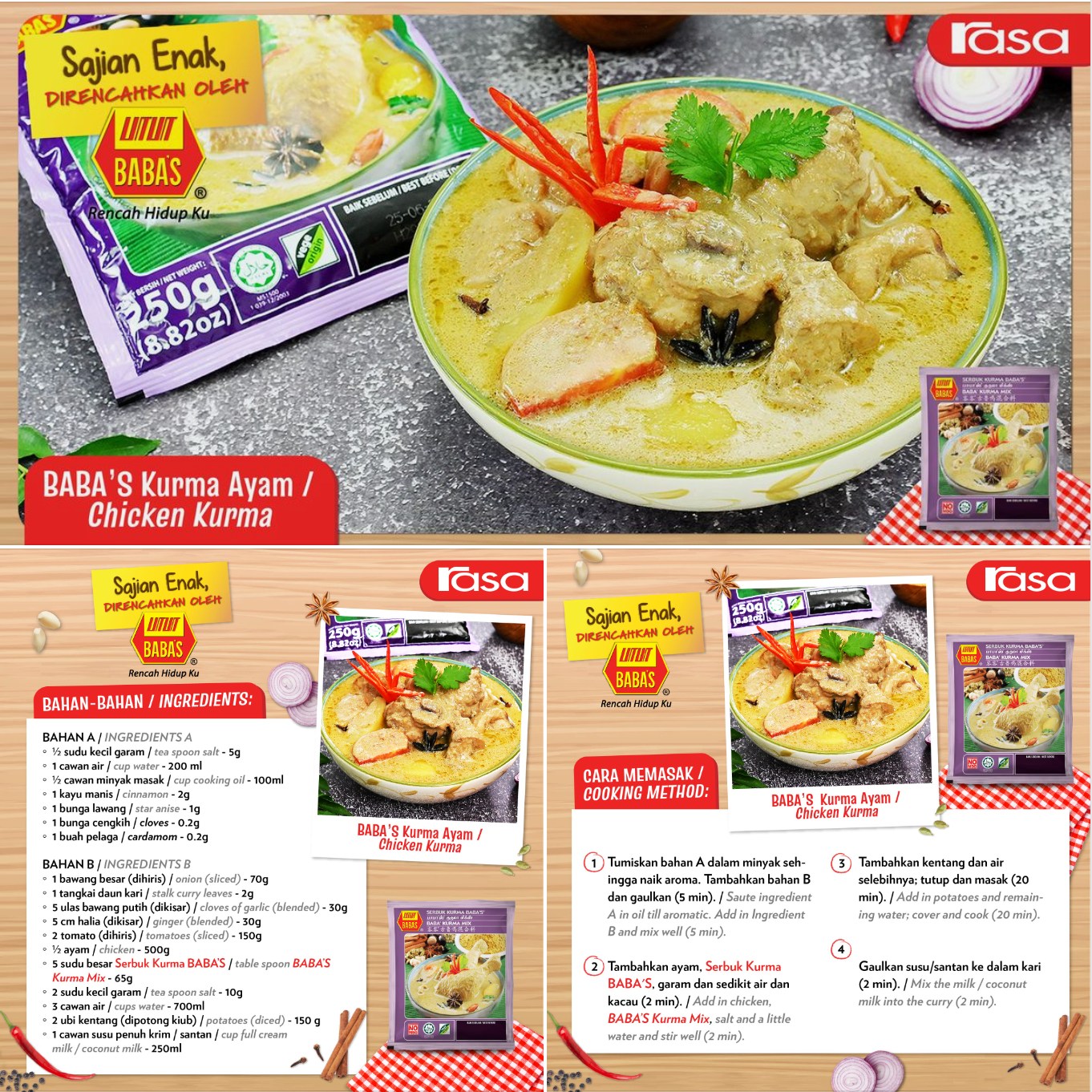 BABA'S Serbuk Rempah Sup (Soup) | Serbuk Kurma Mini Pack 25 gram ...