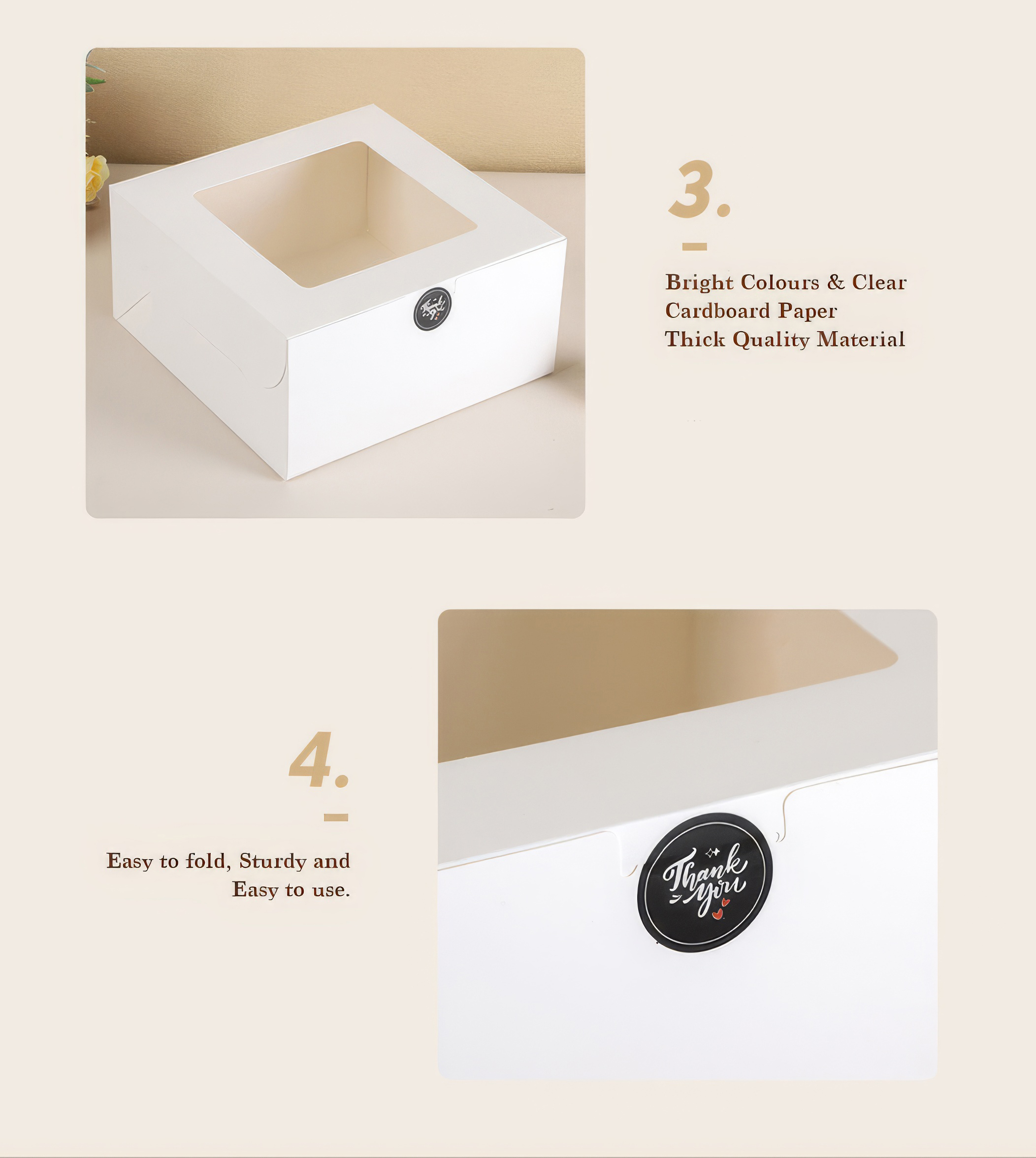 Food Grade Window Box Cak WHITE BOX / BAKING BOX | Shopee Malaysia