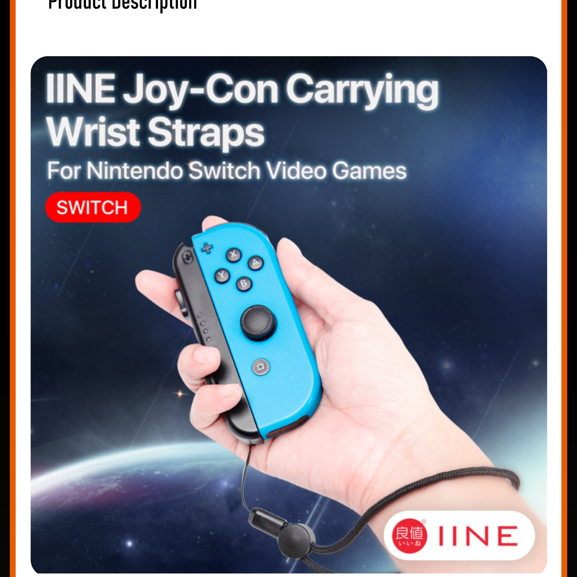 IINE Nintendo Switch OLED V1&V2 Strap Joycon Strap 1 Pair Carrying ...