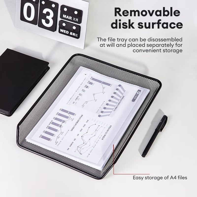 Deli File Document Tray 3 tier Mesh 350 278 (275mm x 1290g) E9181 | Shopee Malaysia