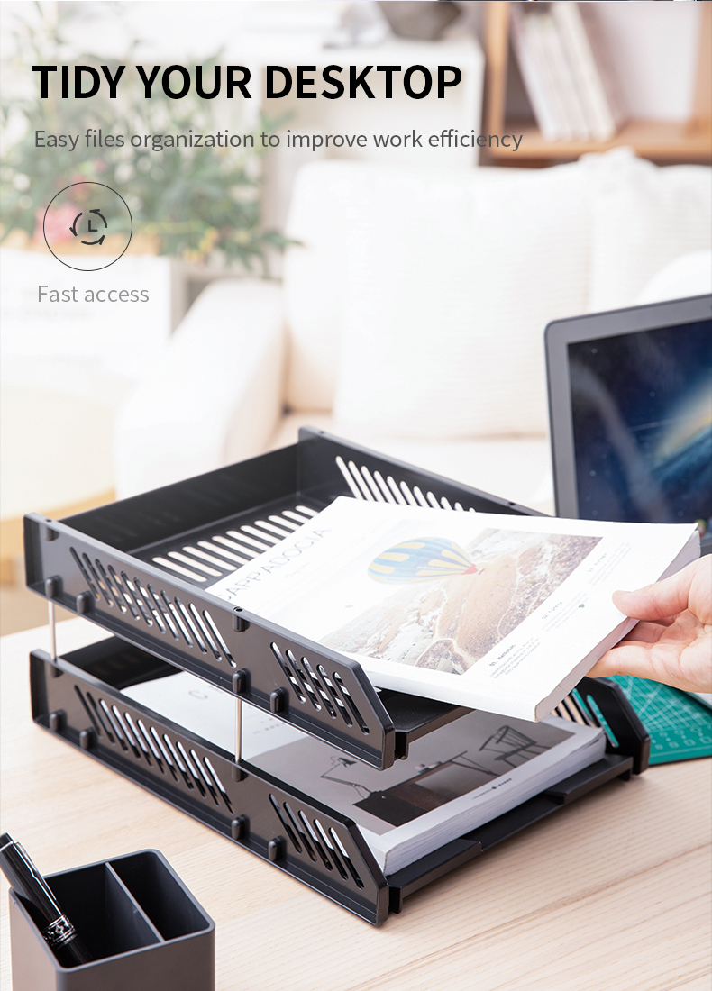 Deli Document Tray File Document Letter Paper Sorter Collection File ...