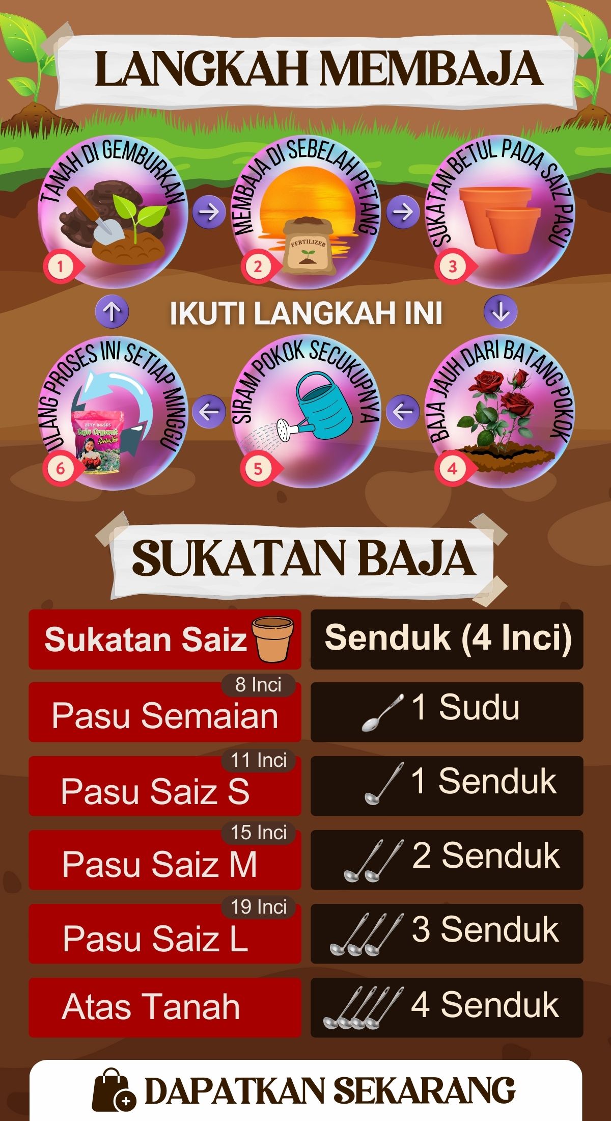 𝗖𝗼𝗺𝗯𝗼 𝗣𝗮𝗰𝗸 3 Pek Zety Roses Baja Organik Serba Jadi untuk Kesuburan Bunga dan Tanaman (1kg x 3 ...