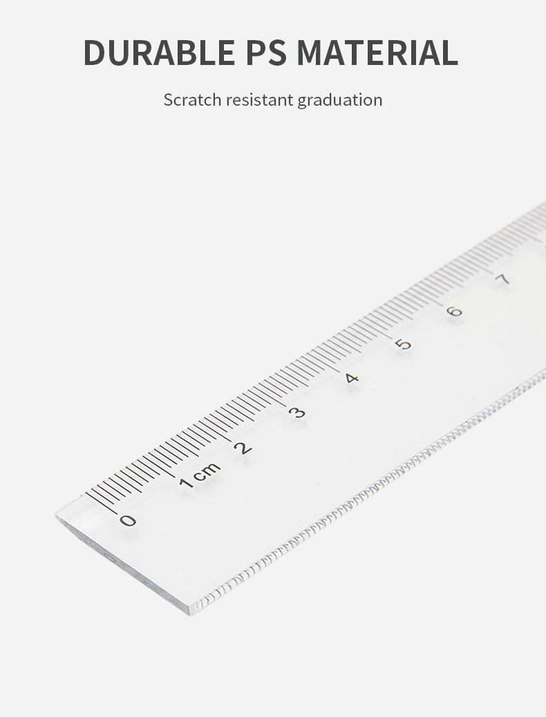 Deli Ruler Transparent Metric Graduation PS Material (20cm/30cm) E6220 ...
