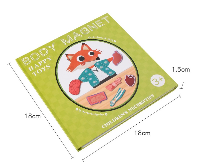 Body Magnet Book Folding Human Body Structure Puzzle Children's ...