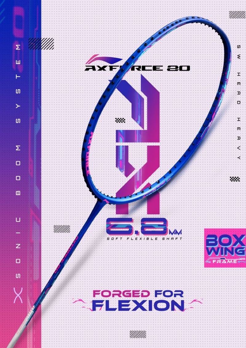 LI-NING Axforce 20 & 20R 3U & 4U Badminton Racket Max Tension 27LBS ...