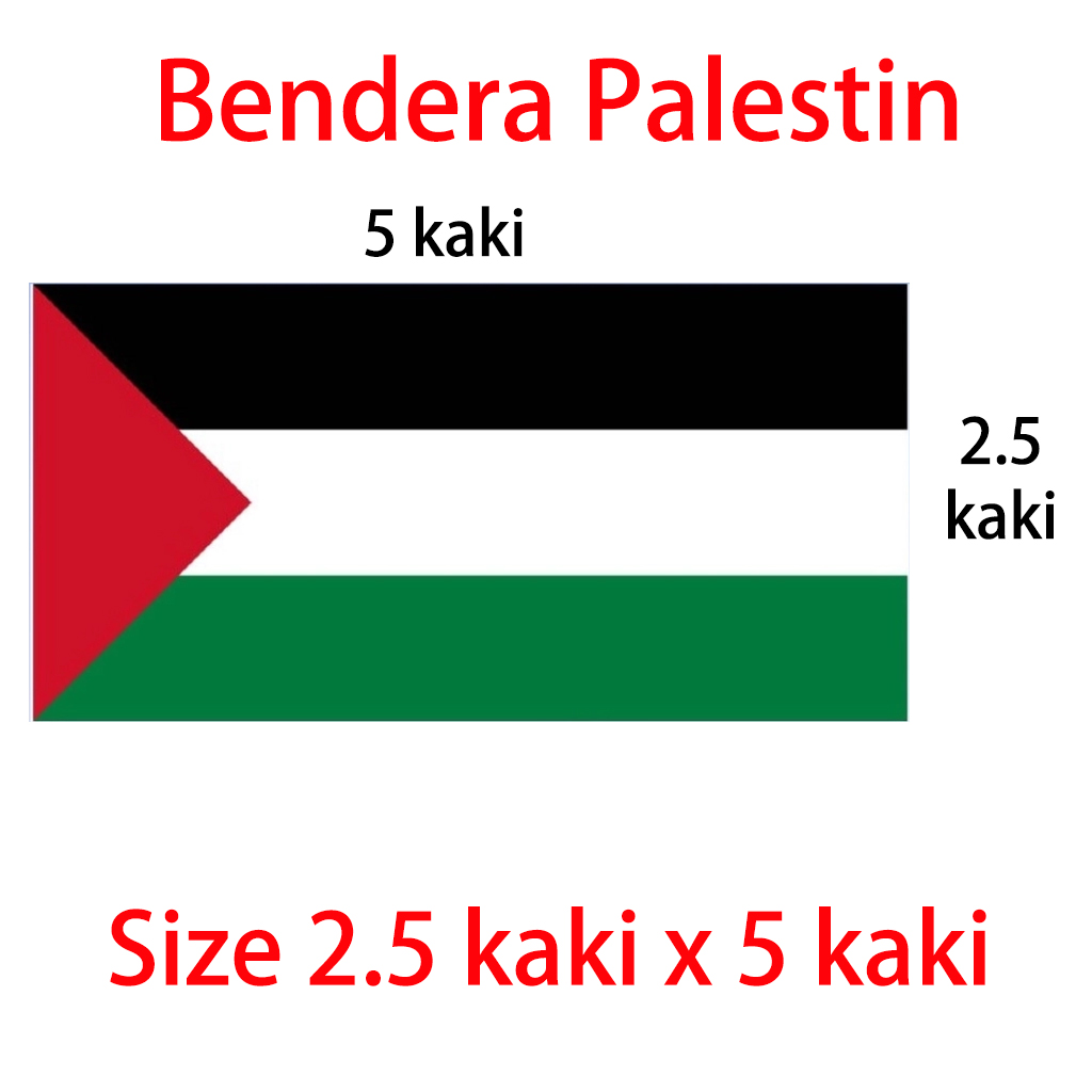 Bendera Palestin 2.5 kaki x 5 kaki Flag Palestine Country Besar STB255 ...
