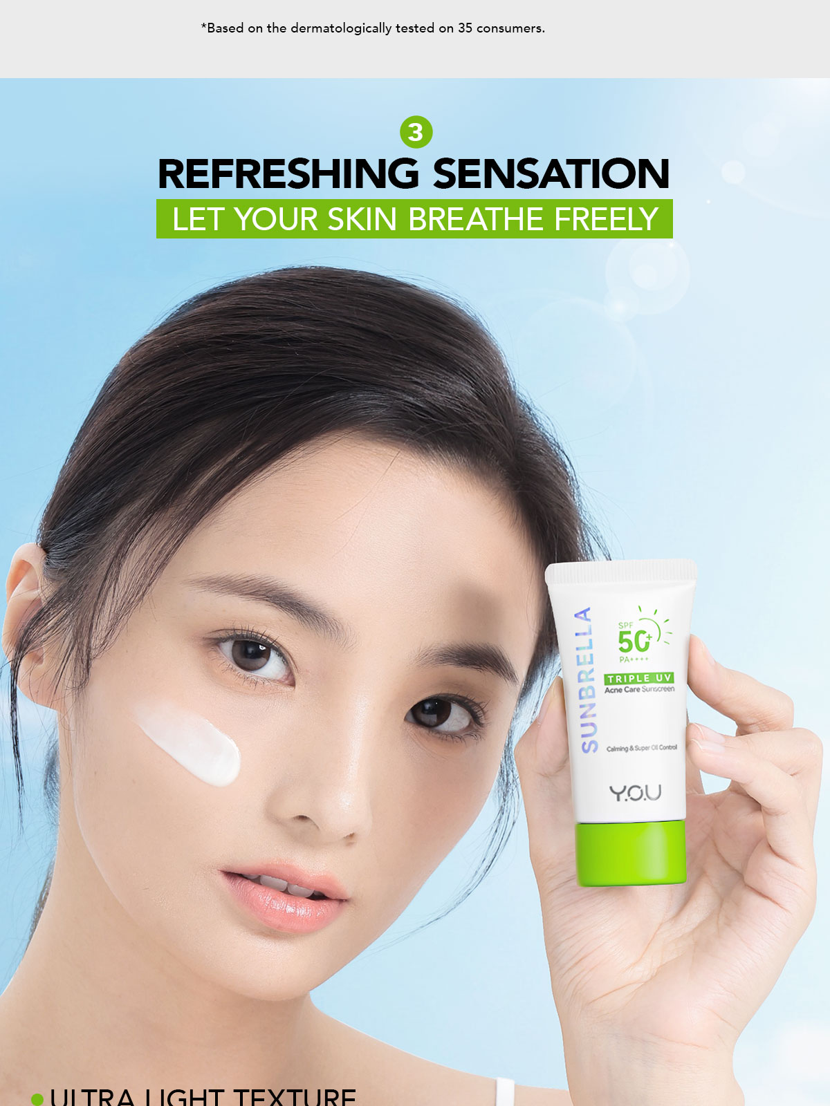 [HOT] YOU Sunbrella sunscreen Triple UV Acne Care 30ml SPF50+ PA++++ 30ml Pelindung Matahari ...