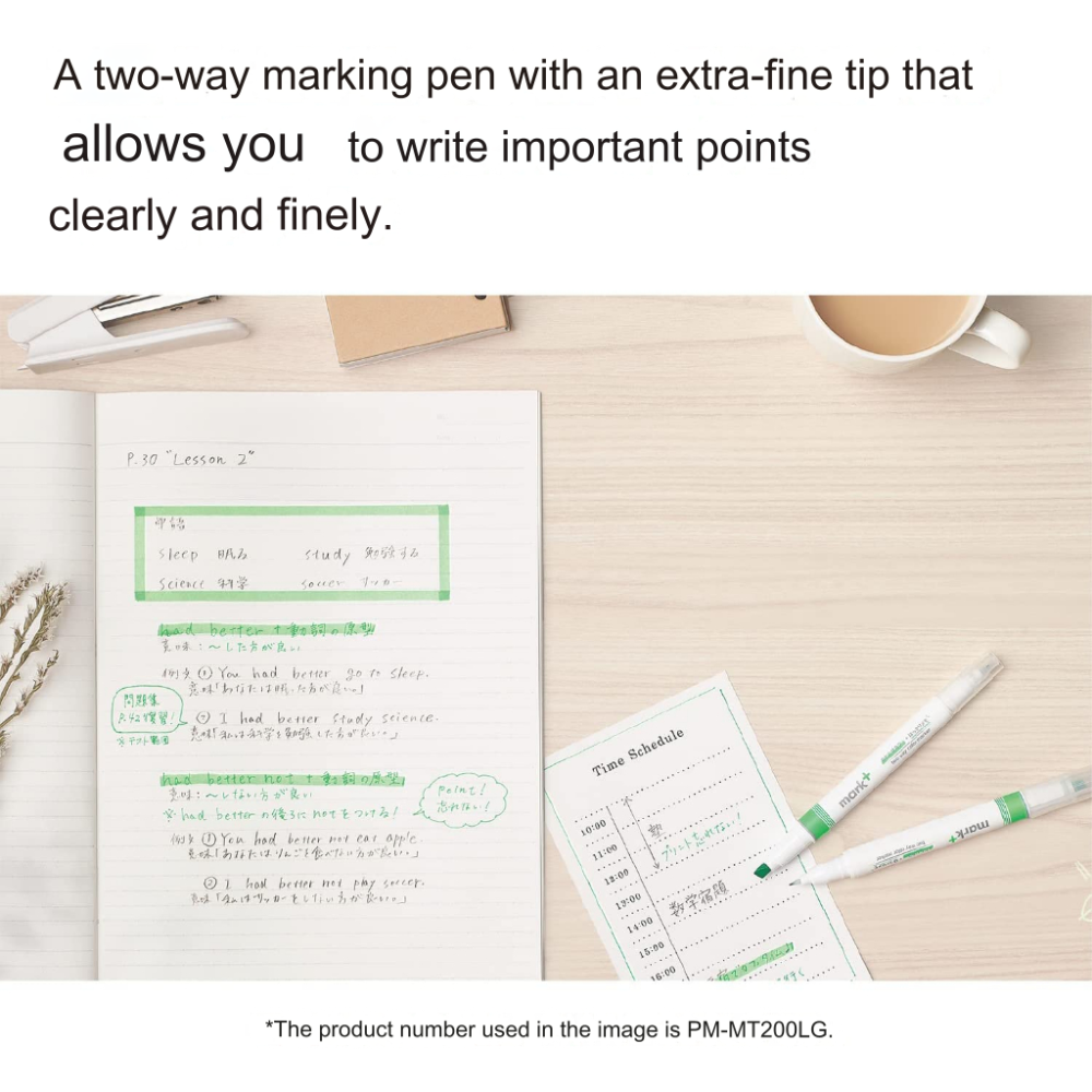 Kokuyo PM-MT200 Mark+ Two Way Color Highlighter Fineliner Marker PM ...