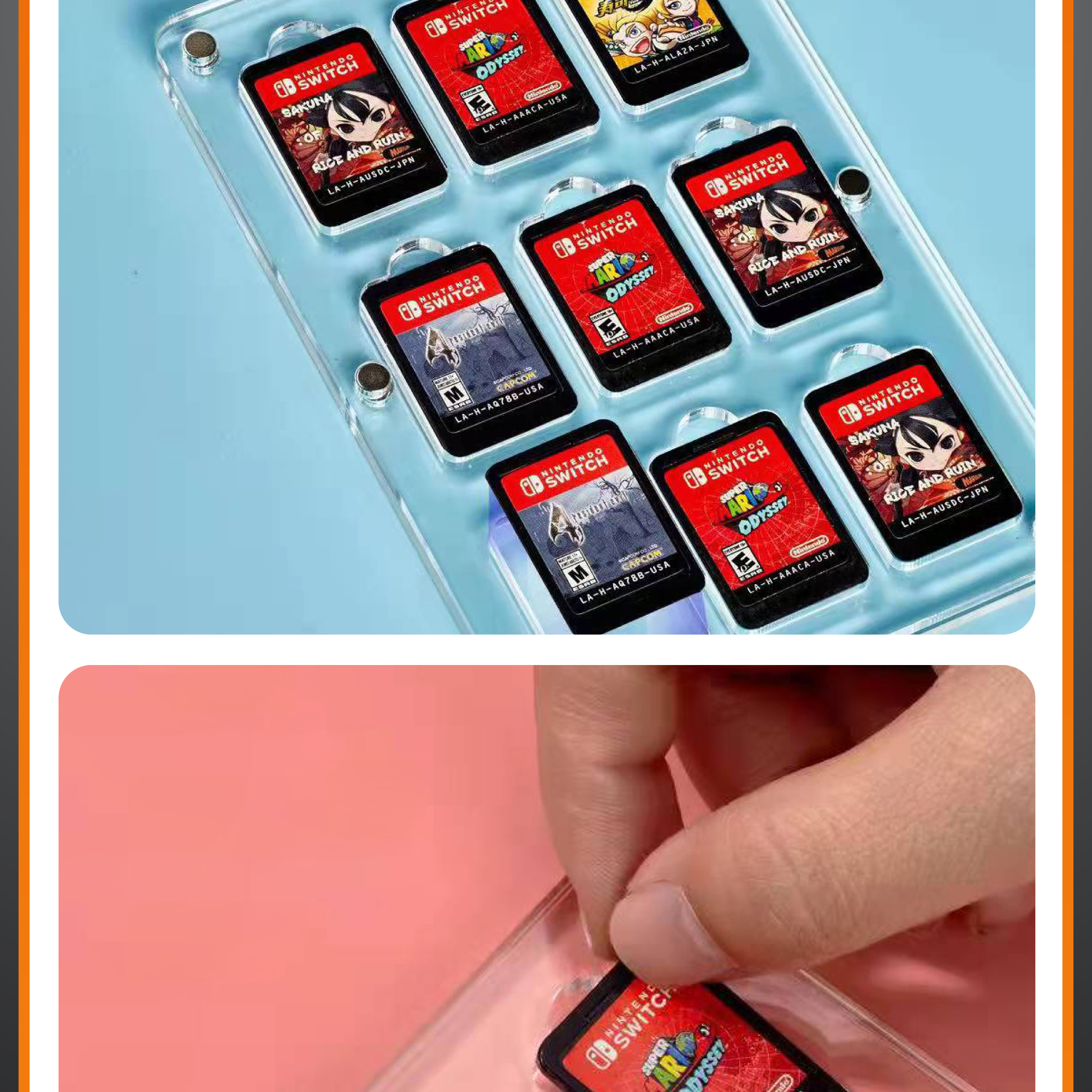 Nintendo Switch Acrylic Transparent Crystal Game Card Storage Case Box ...